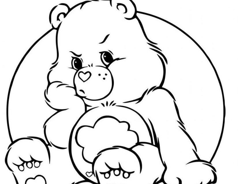 Kolorowanka dla dzieci Troskliwy Miś online, do pobrania i druku za darmo